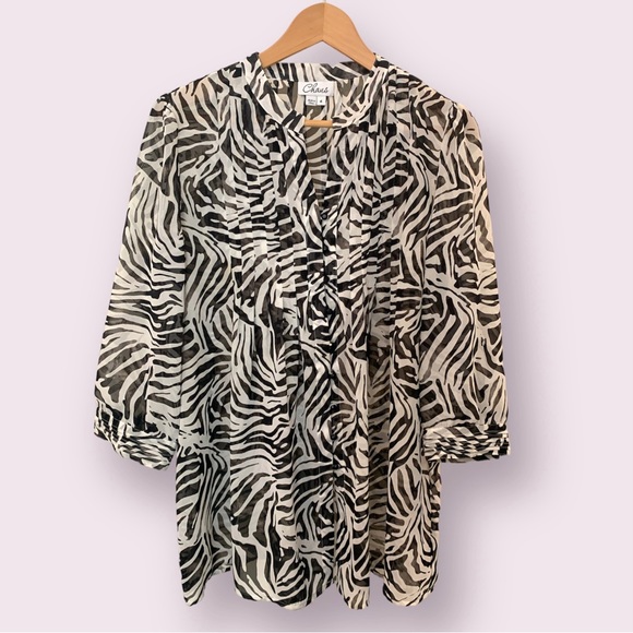 Chaus | Tops | Zebra Print Blouse | Poshmark